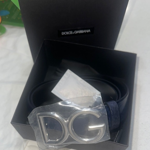 Dolce & Gabbana | Accessories | Dolce Gabbana Navy Blue Leather Belt ...